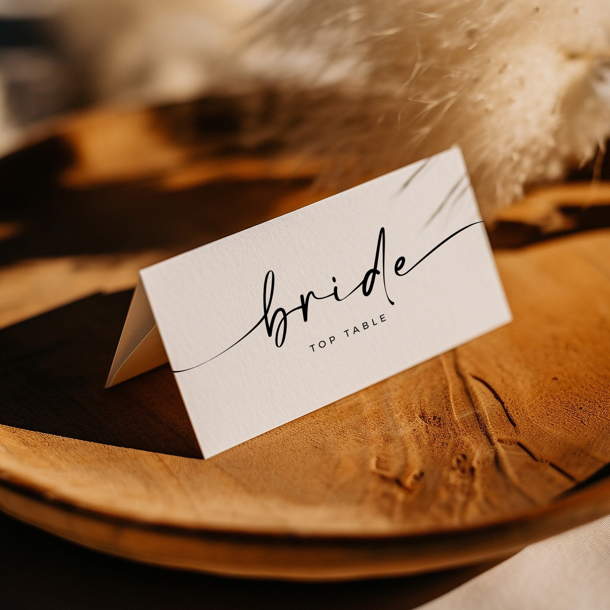 Modern Place Card Template, Minimalist Name Card, Wedding Table Name ...