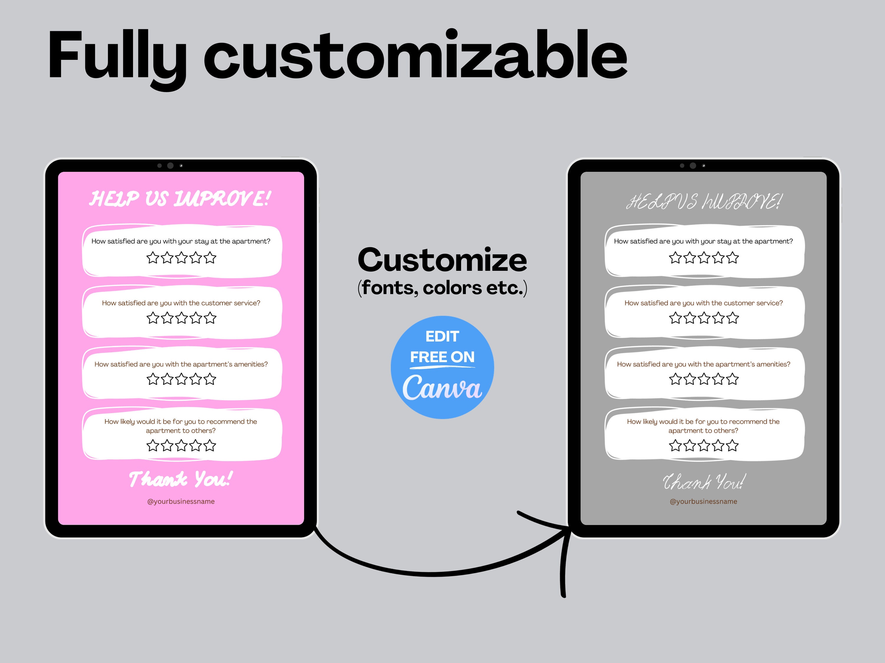 Airbnb Review Form Canva Template, Customizable Rental Feedback ...