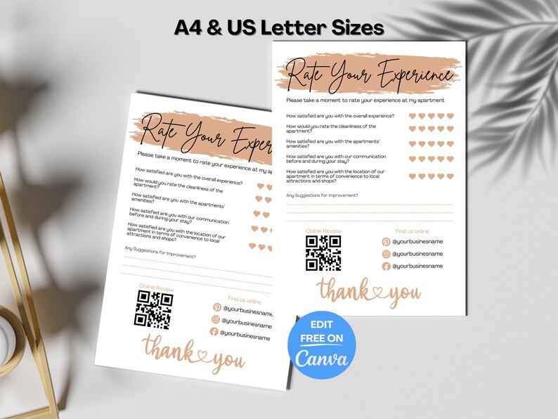 Airbnb Feedback Form Canva Template, VRBO Feedback Form Template ...