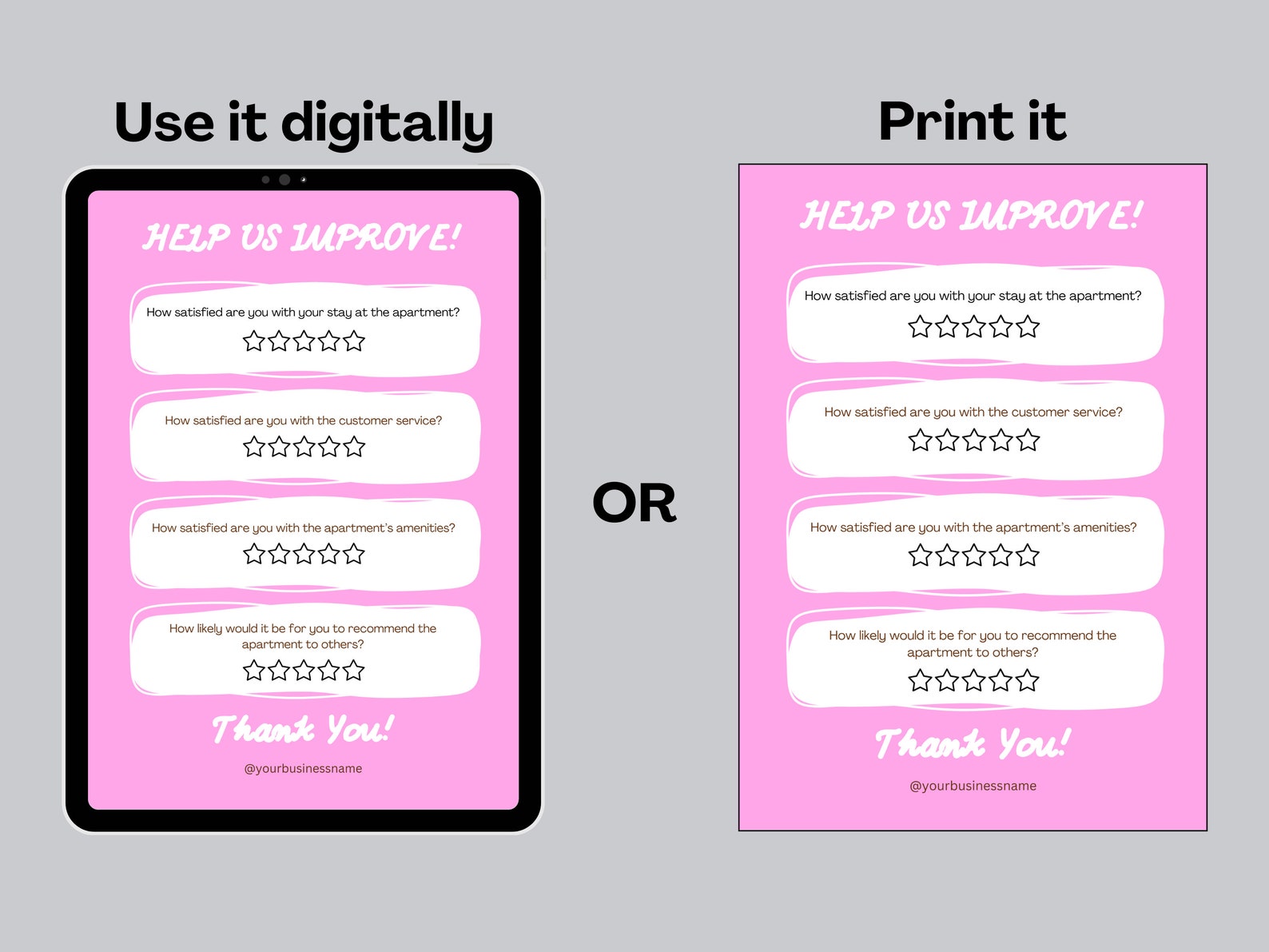 Airbnb Review Form Canva Template, Customizable Rental Feedback ...
