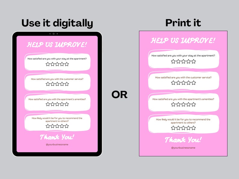 Airbnb Review Form Canva Template, Customizable Rental Feedback ...