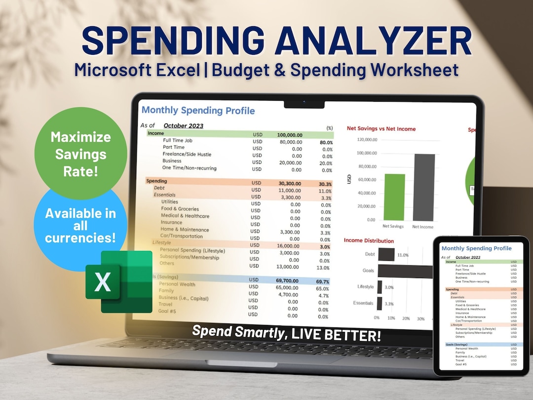 Spending Planner Excel Monthly Template Budget by Paycheck Sinking ...