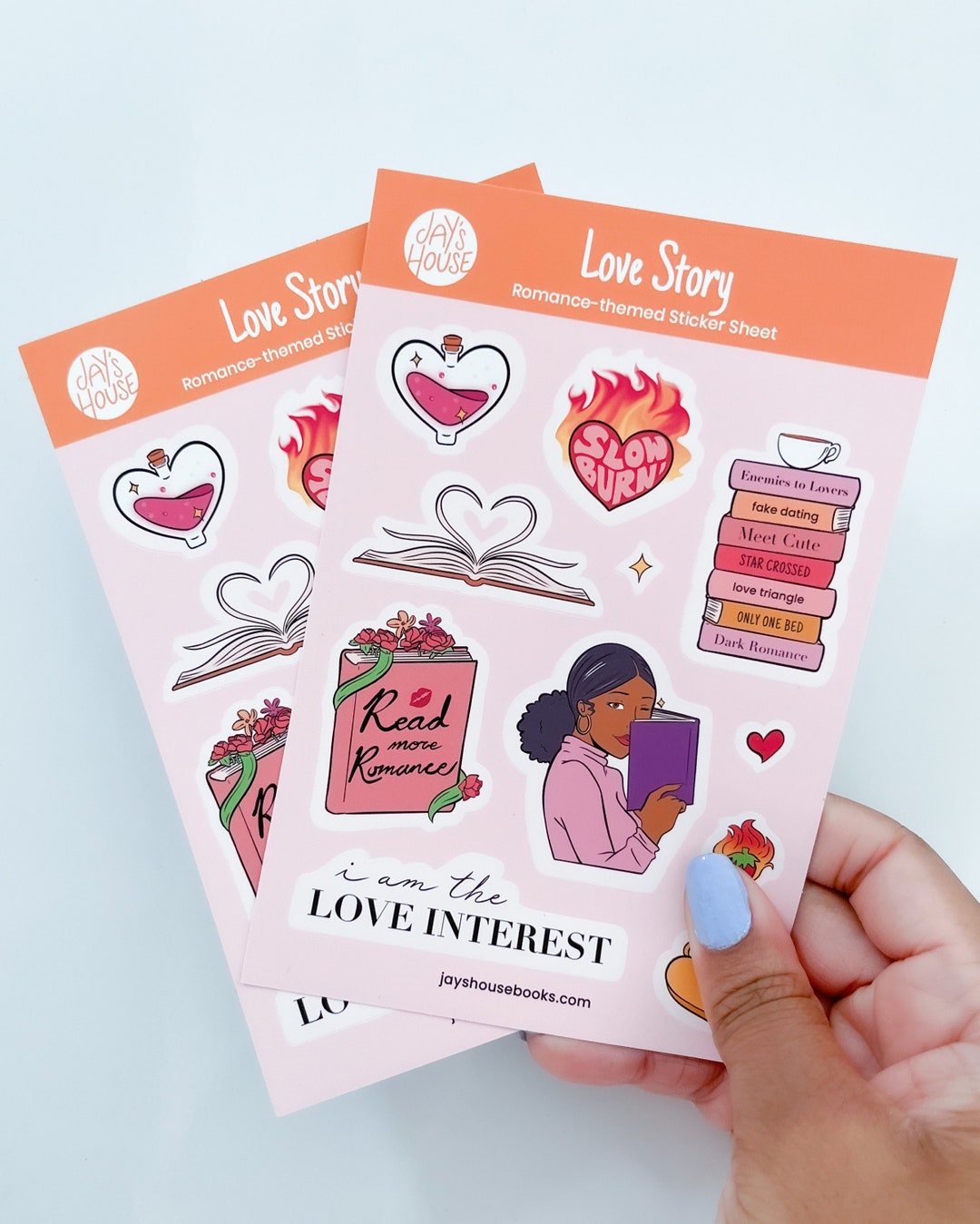 Love Story: A Romance-themed Sticker Sheet - Etsy