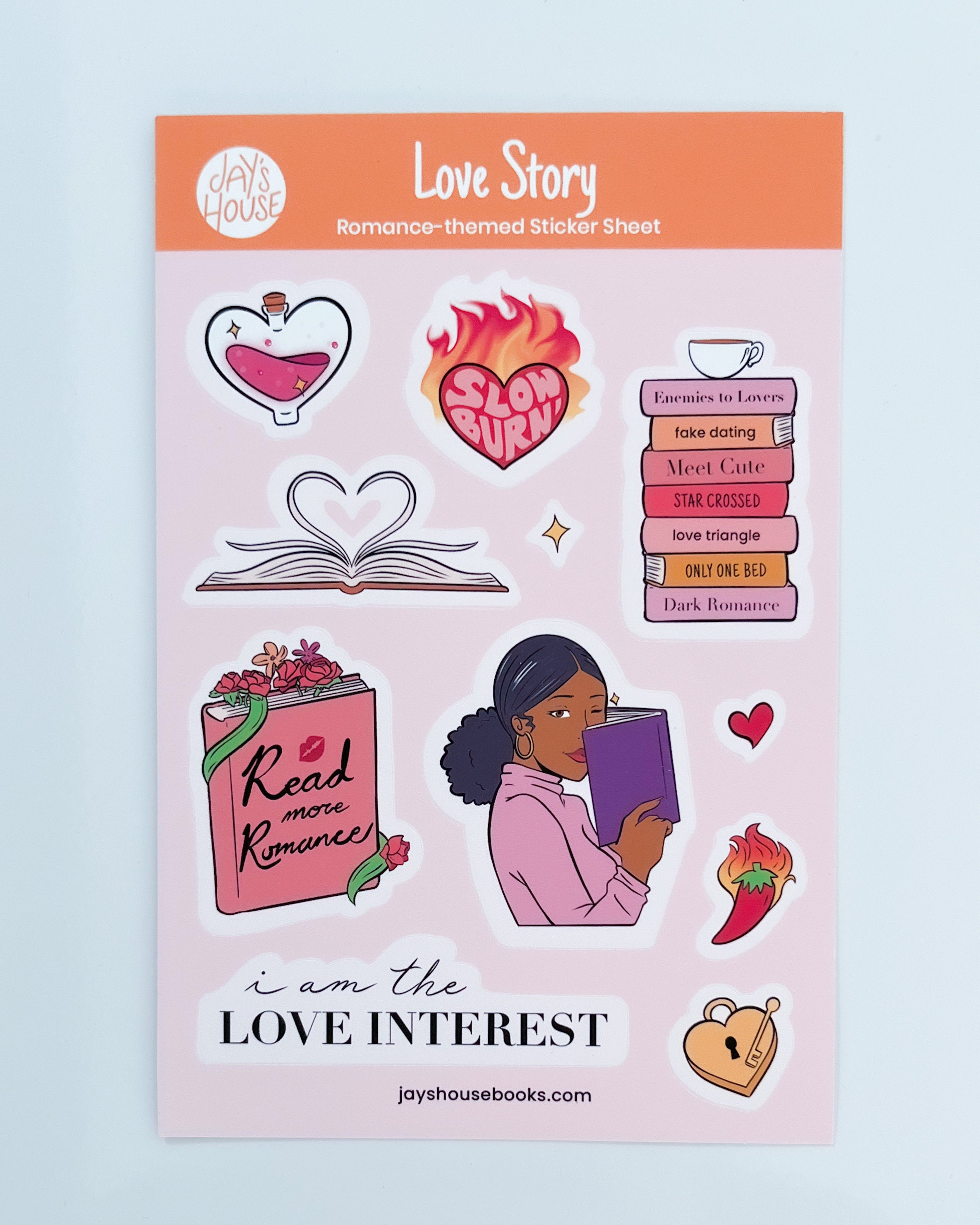 Love Story: A Romance-themed Sticker Sheet - Etsy
