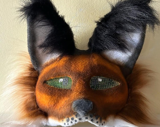 Red Fox Therian Mask - Animal Face Mask - Therian Mask Premade - Etsy ...