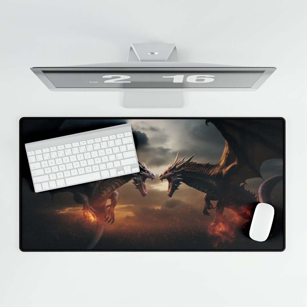 Dragon Desk Mat, Asian Inspired Art for Gamers, Fantasy-themed Large ...