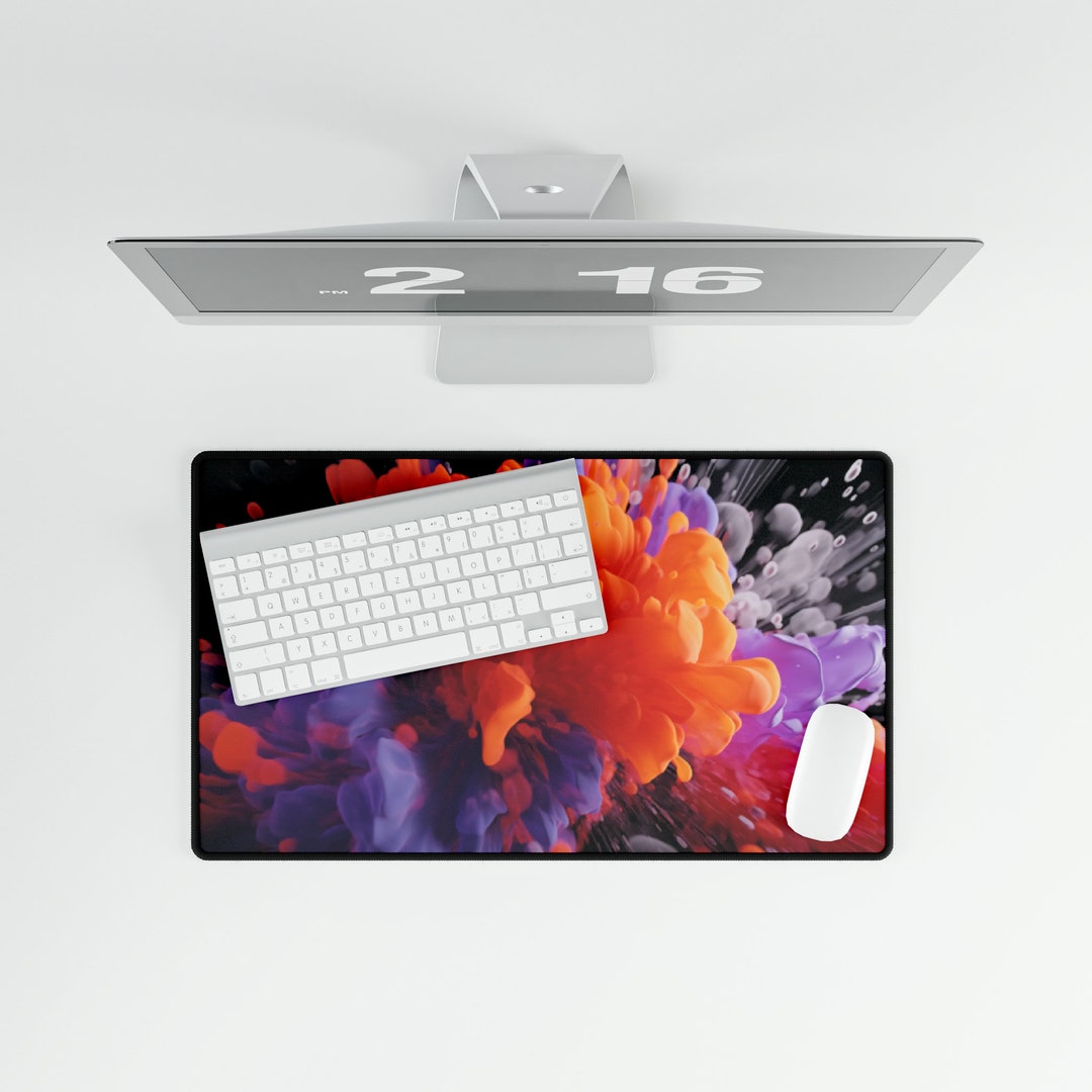 Neon Colored Desk Mat, Future Mouse Pad, Large Desk Computer Mat ...