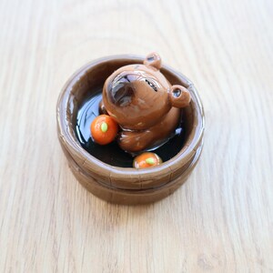 Handmade Polymer Clay | Capybara in Onsen | Polymer Clay Figurine ...