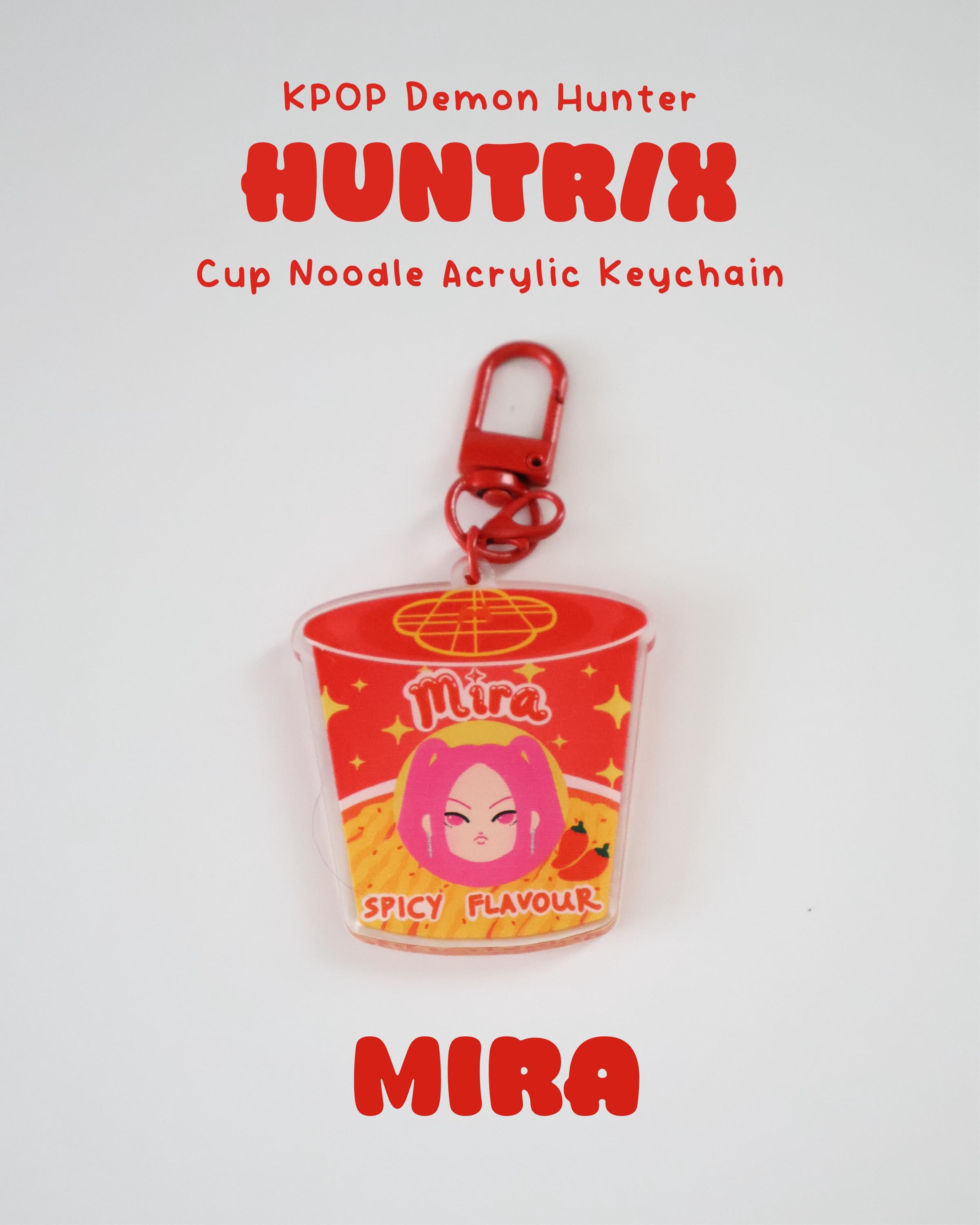 KPOP Demon Hunters | Huntrix Cup Noodle Acrylic Keychains | Rumi, Mira ...