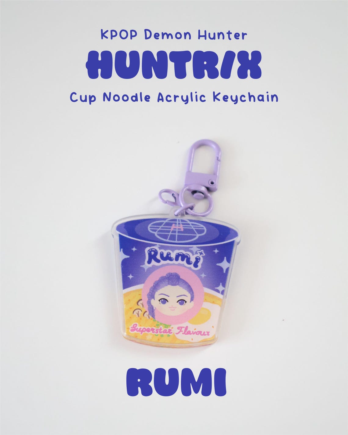KPOP Demon Hunters | Huntrix Cup Noodle Acrylic Keychains | Rumi, Mira ...
