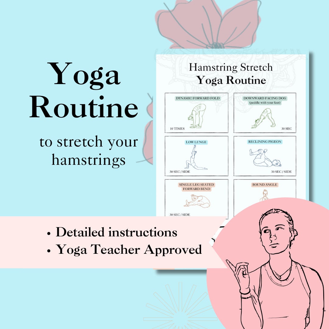 Hamstring Yoga Stretch Routine - Beginner-friendly - Flexibility - Back ...