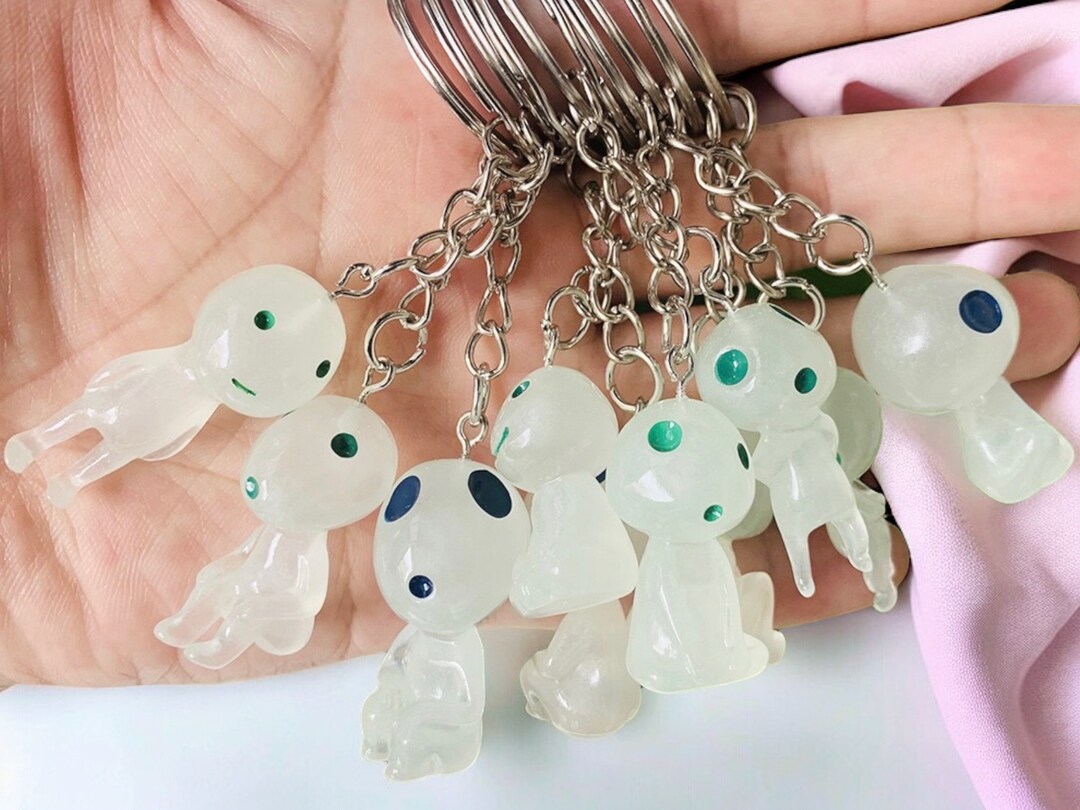 Keychain Princess Mononoke Kodama Forest Spirit Kawaii Cute Bag Pendant ...
