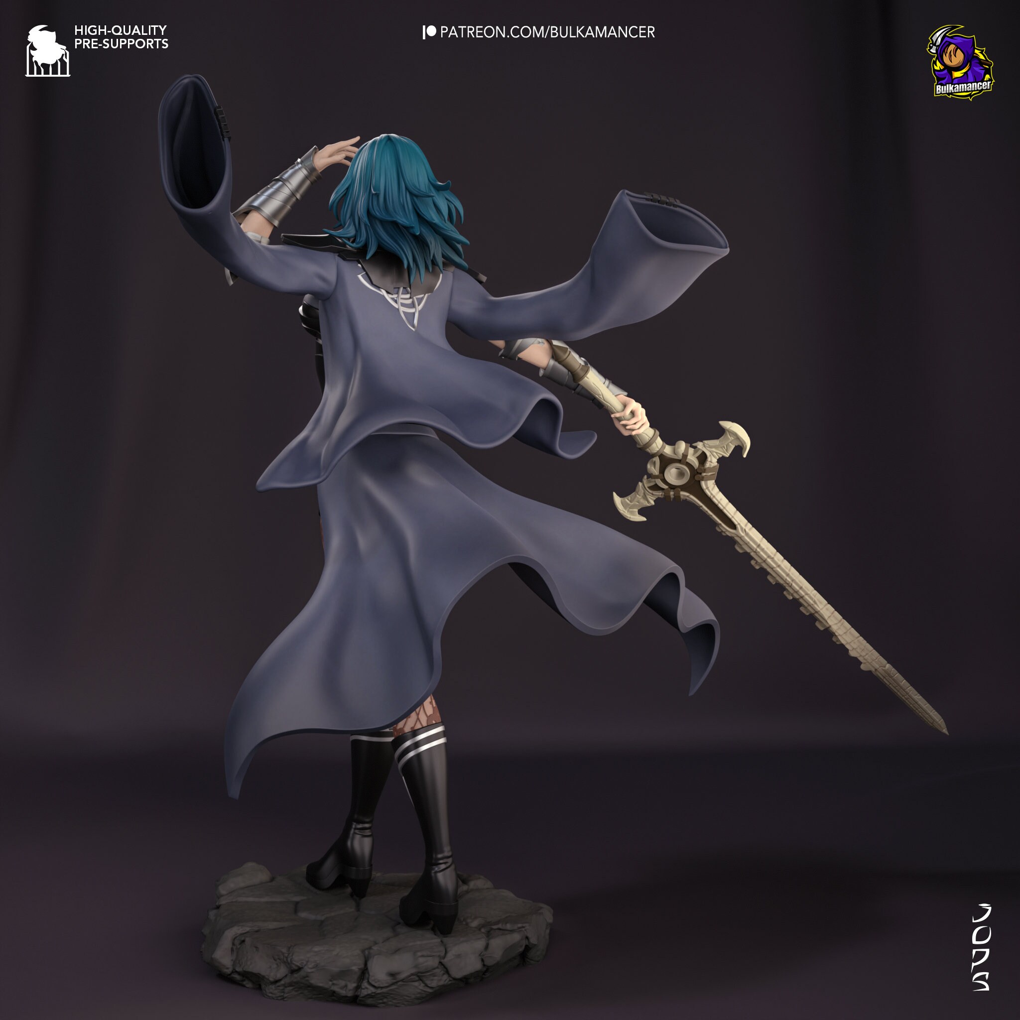 Female Byleth From Fire Emblem: Three Houses 3d Printed Statue - Etsy