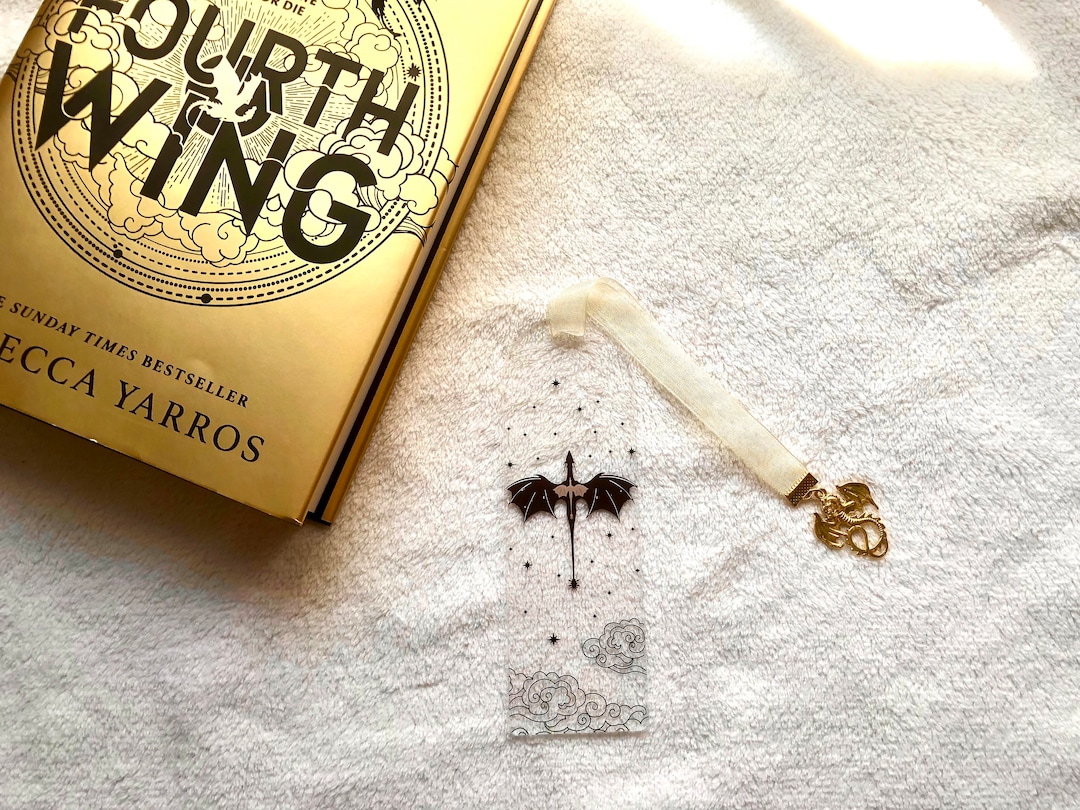 Fourth Wing Acrylic Bookmark With Signet - Etsy