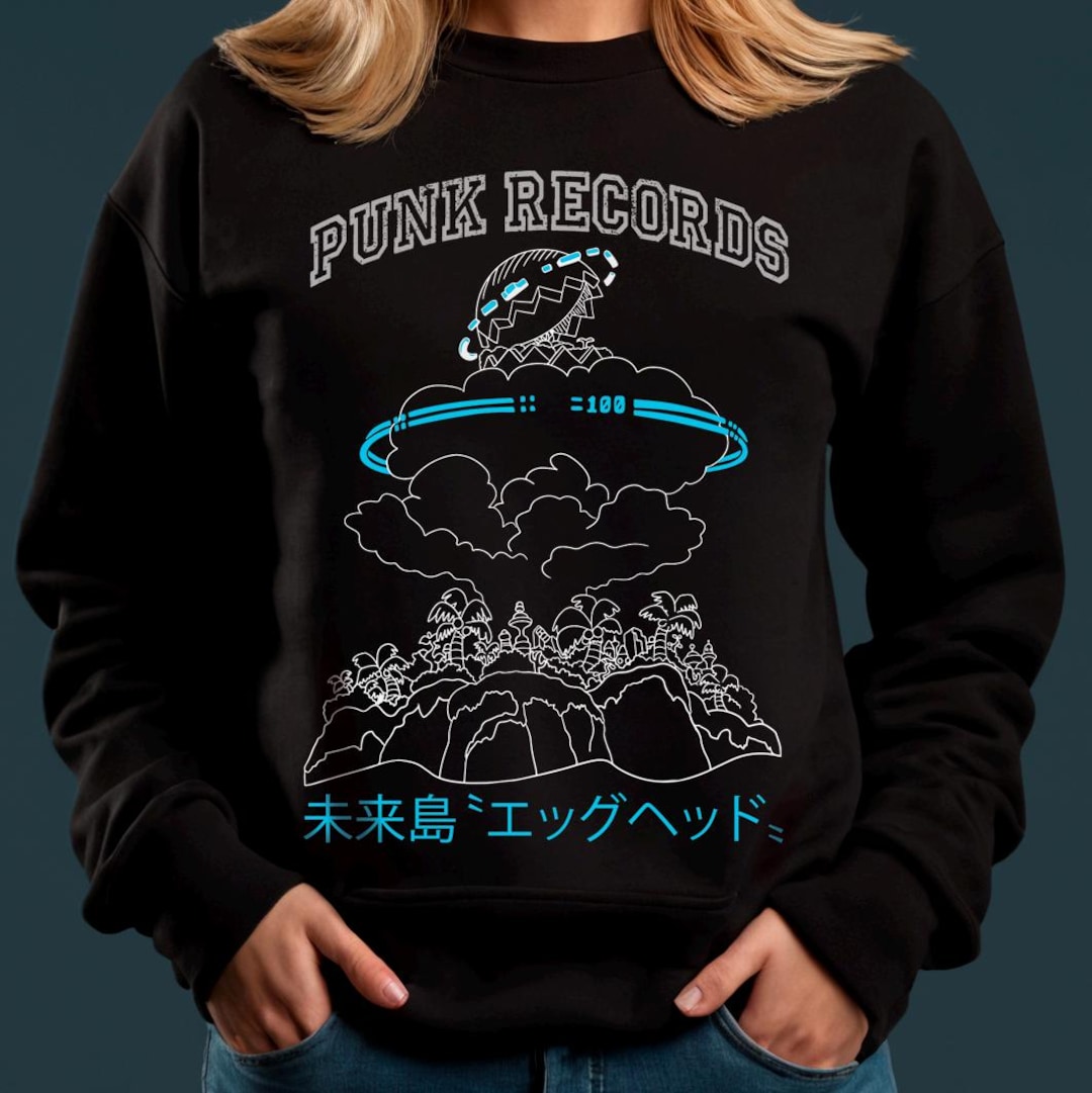 One Piece Egghead Sweatshirt, Punk Records, Unisex Anime Manga - Etsy