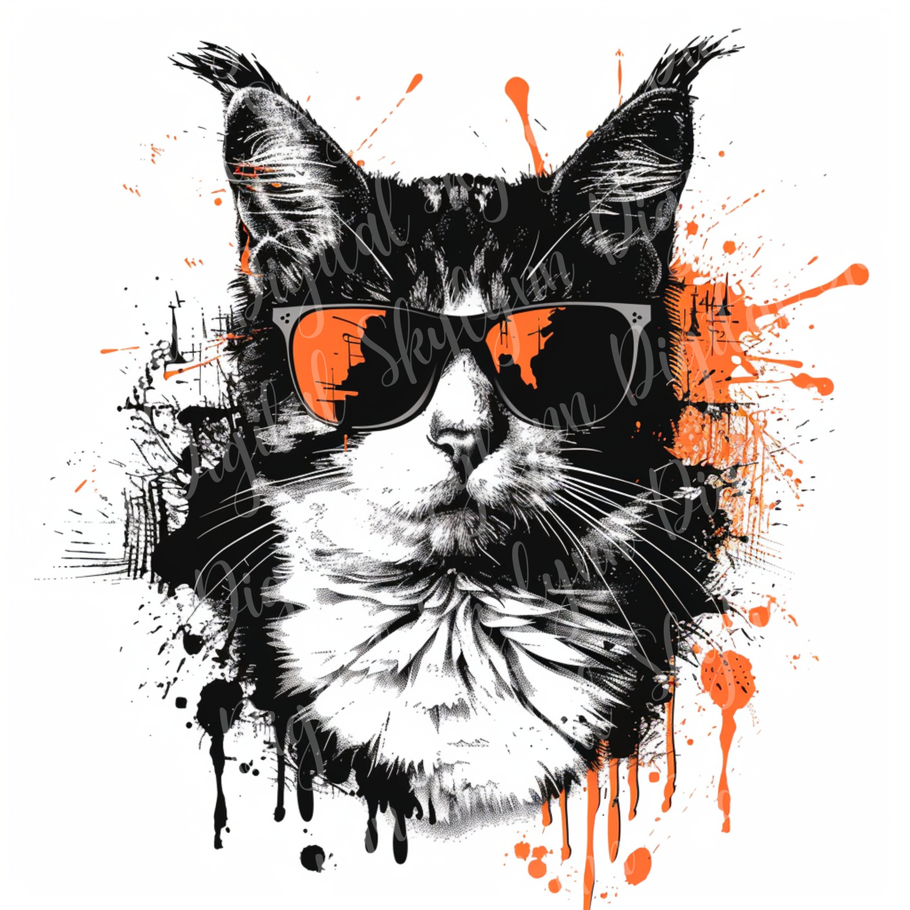12 Cool Cats in Sunglasses Clipart Printable, Perfect for or Any ...