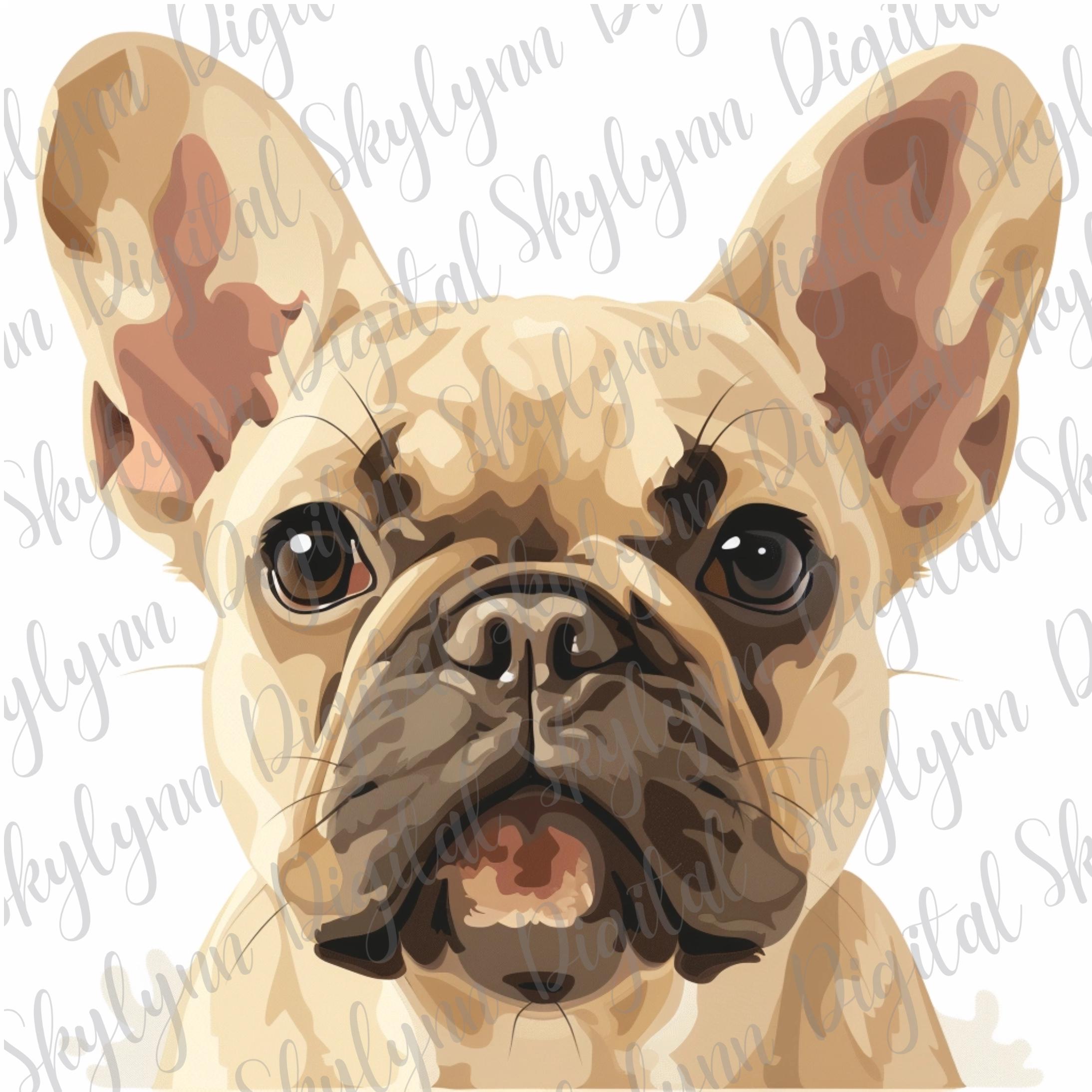 10 French Bulldogs Clipart Printable, Perfect Frenchie for or Any ...