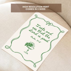 Taste and See That the Lord is Good, Psalm 34:8 Wall Print | Whimsical ...