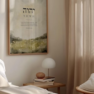 Hebrew JHWH - Exodus 3:15b Wall Art Print | Modern Jewish Watercolor ...