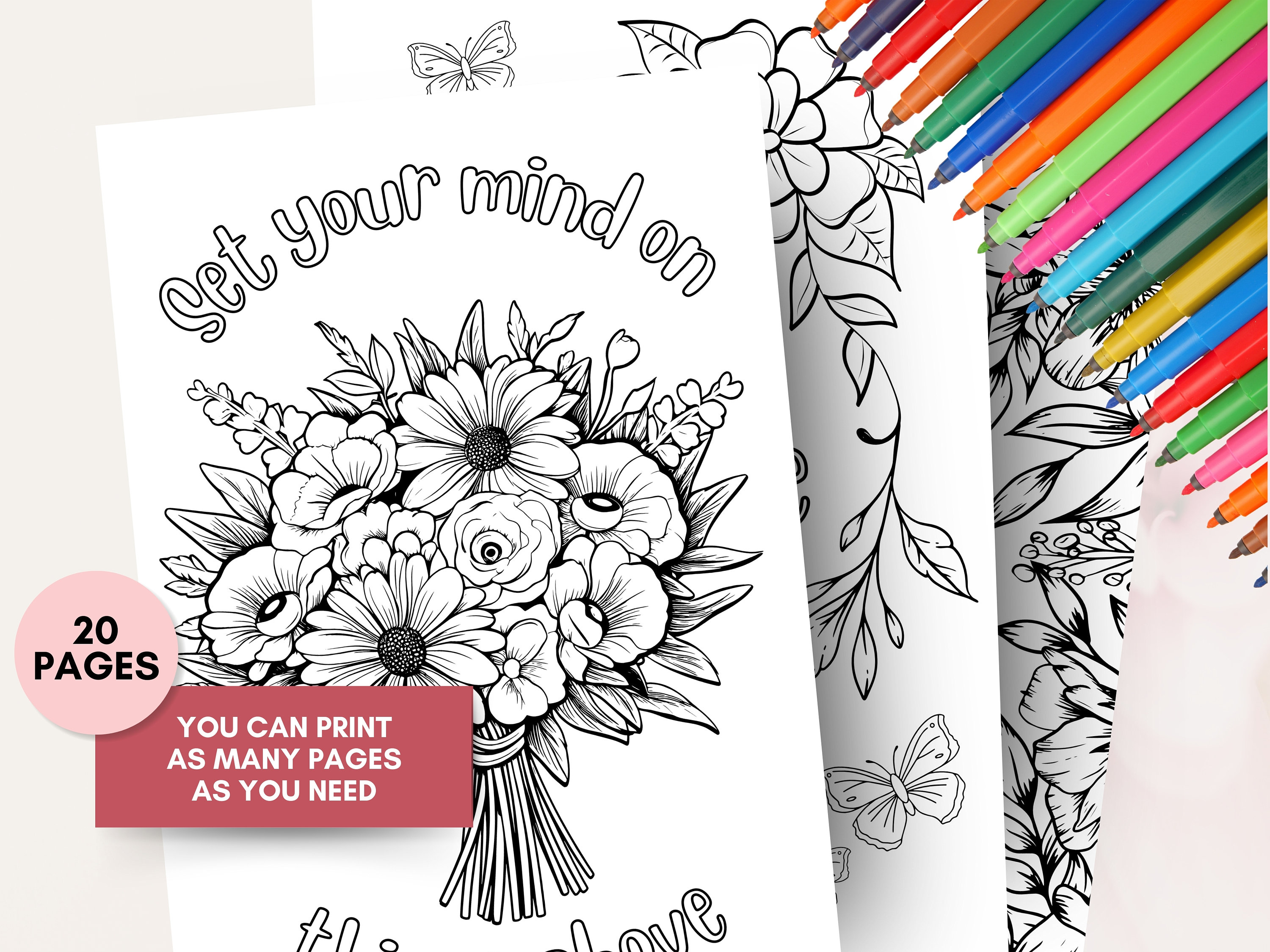 20 Floral Faith Coloring Pages | Bible Study Printable | Christian ...