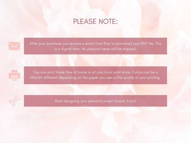 Pink Prayer Board Kit | the Pink Edition | Printable Prayer Vision ...