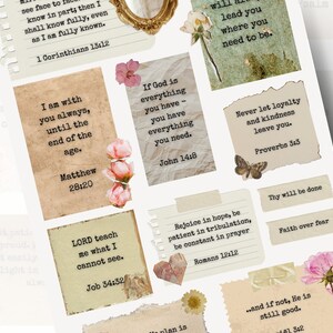Printable Scripture Scraps | Junk Journal | Faith Labels Digital ...