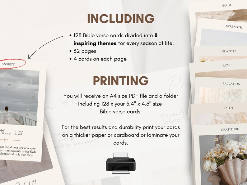 Encouraging NIV Bible Verse Memory Cards | 128 Christian Affirmation ...