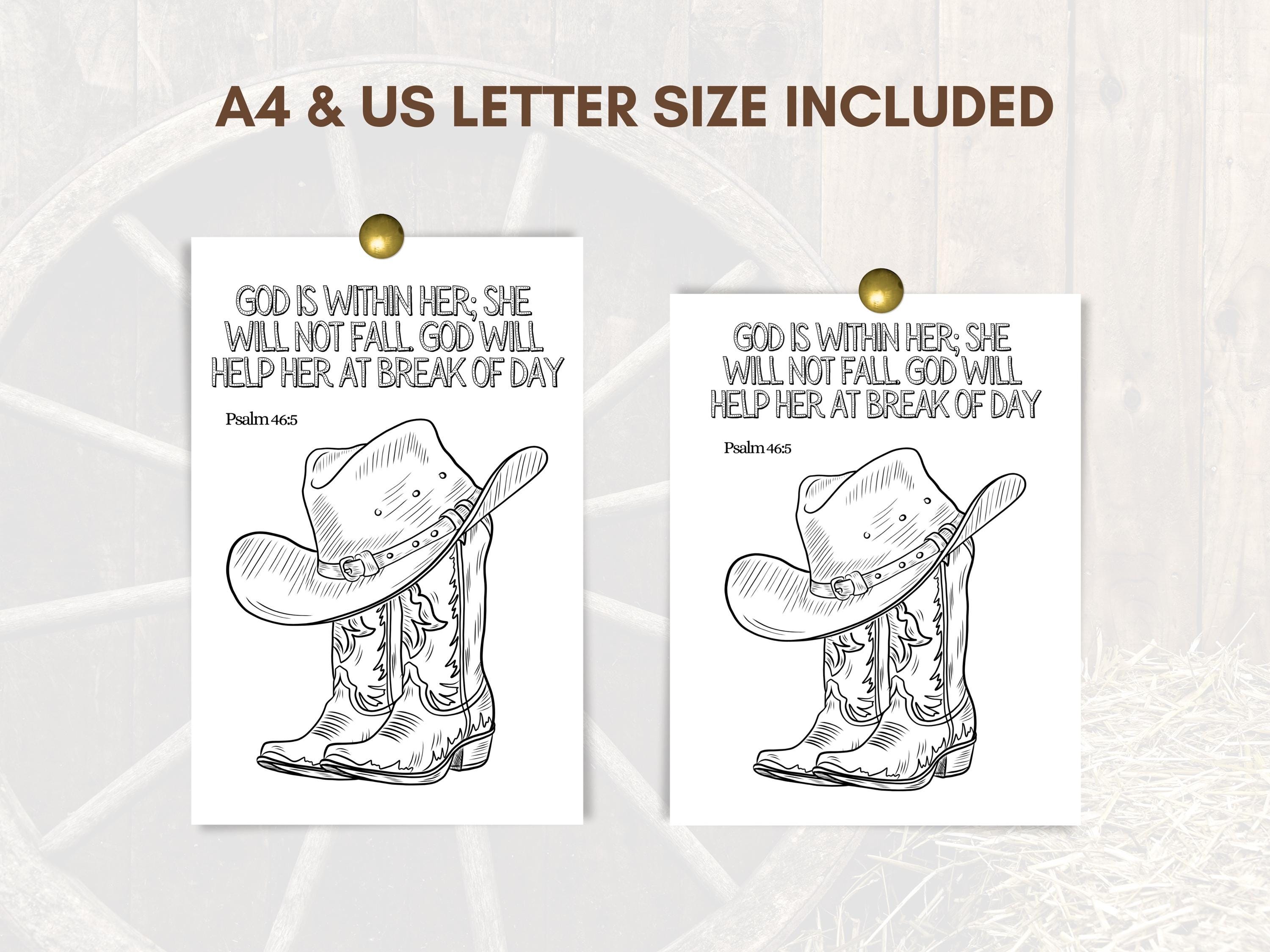 15 Western Coloring Pages | Christian Bible Verse Adult Activity Pages ...