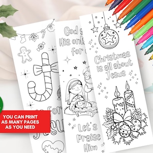 Nativity Faith Printable Coloring Bookmarks | Christian Homeschool ...