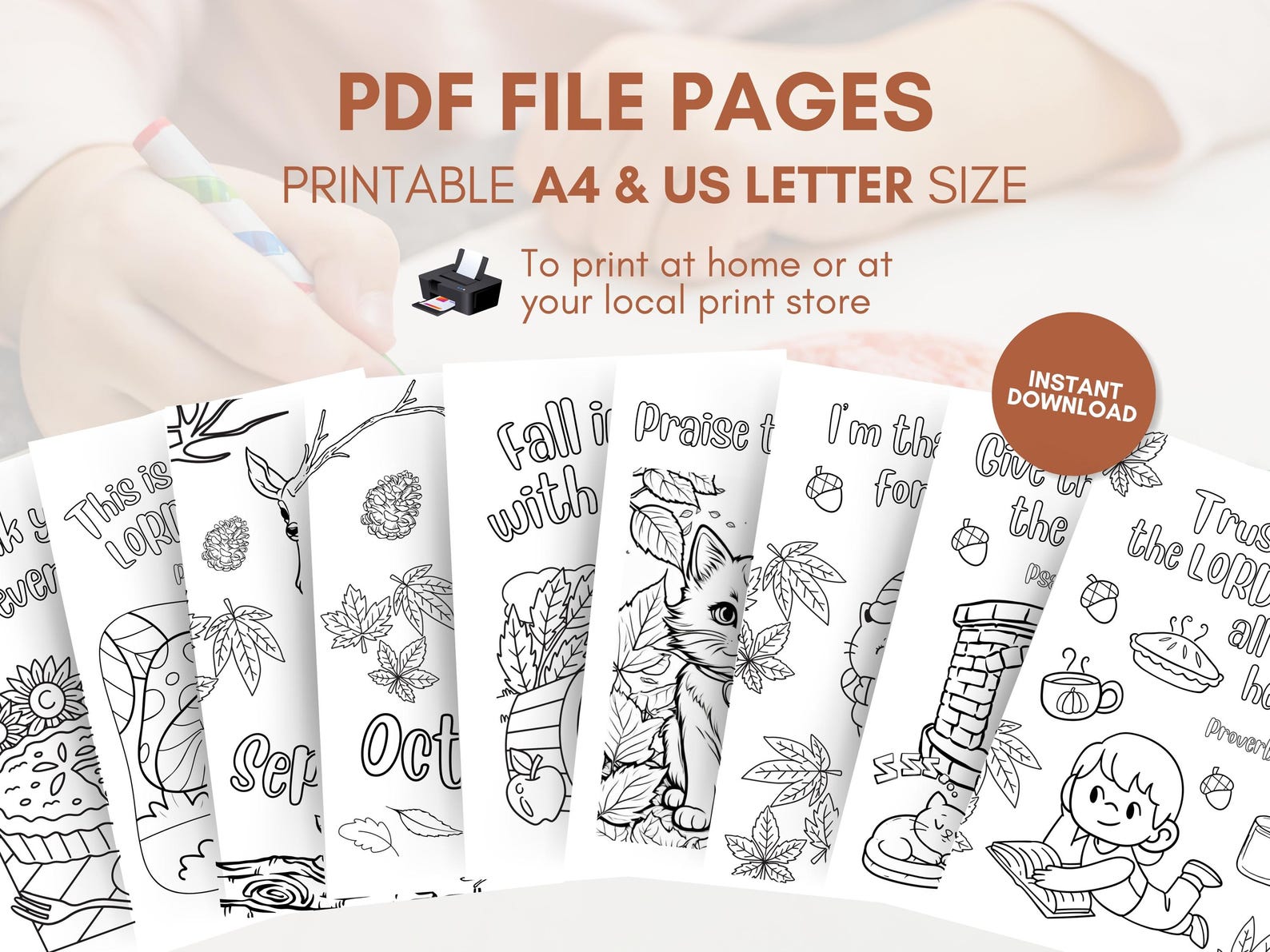 15 Fall /autumn Sunday School Coloring Pages | Homeschool Printable ...