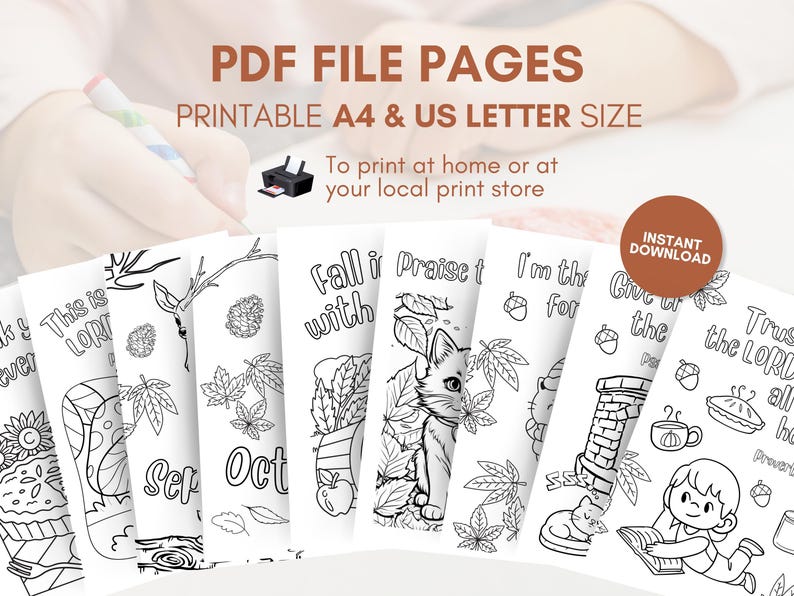 15 Fall /autumn Sunday School Coloring Pages | Homeschool Printable ...