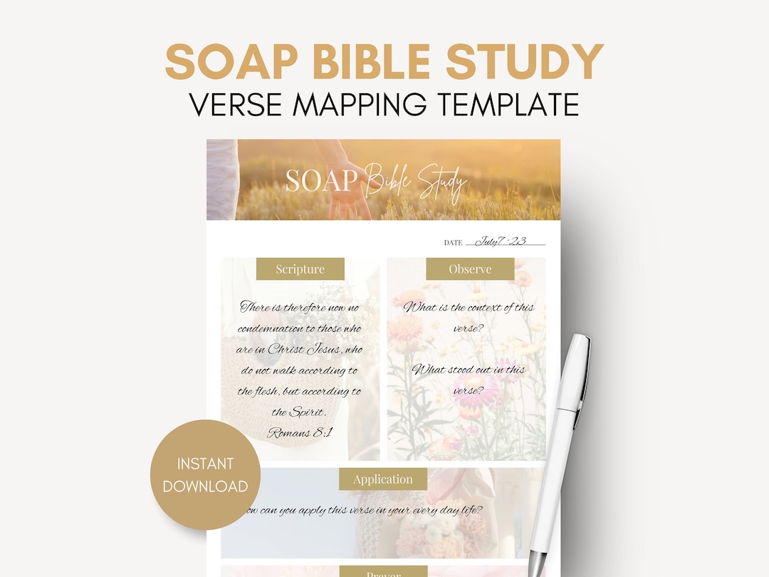 Verse Mapping | Soap Bible Verse Study | Bible Study Template ...