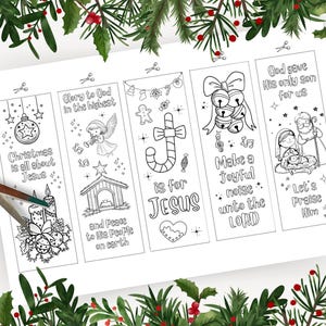 Nativity Faith Printable Coloring Bookmarks | Christian Homeschool ...