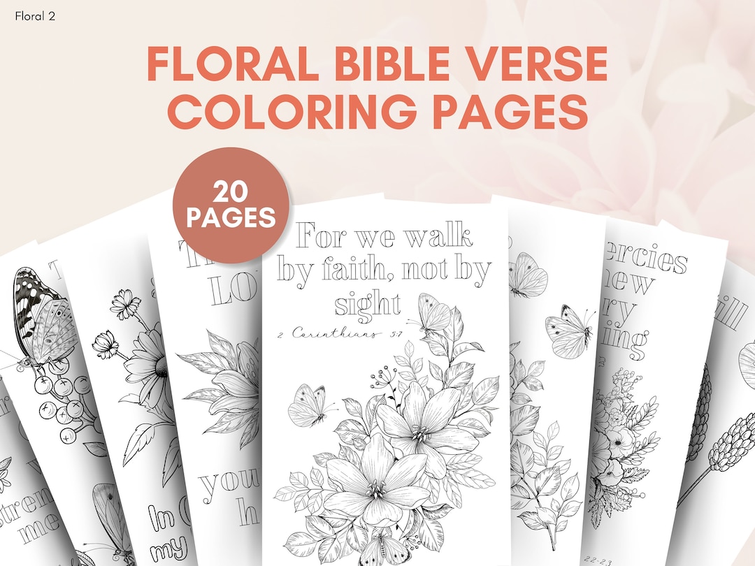 20 Floral Bible Verse Coloring Pages | Bible Study Printable ...
