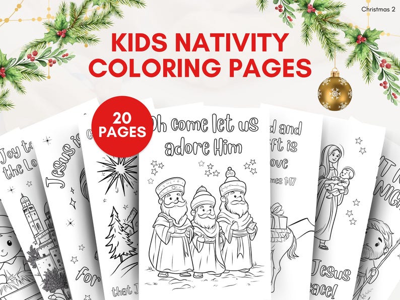 20 Nativity Sunday School Coloring Pages | Christian Homeschool ...
