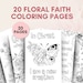 20 Floral Faith Coloring Pages | Bible Study Printable | Christian ...