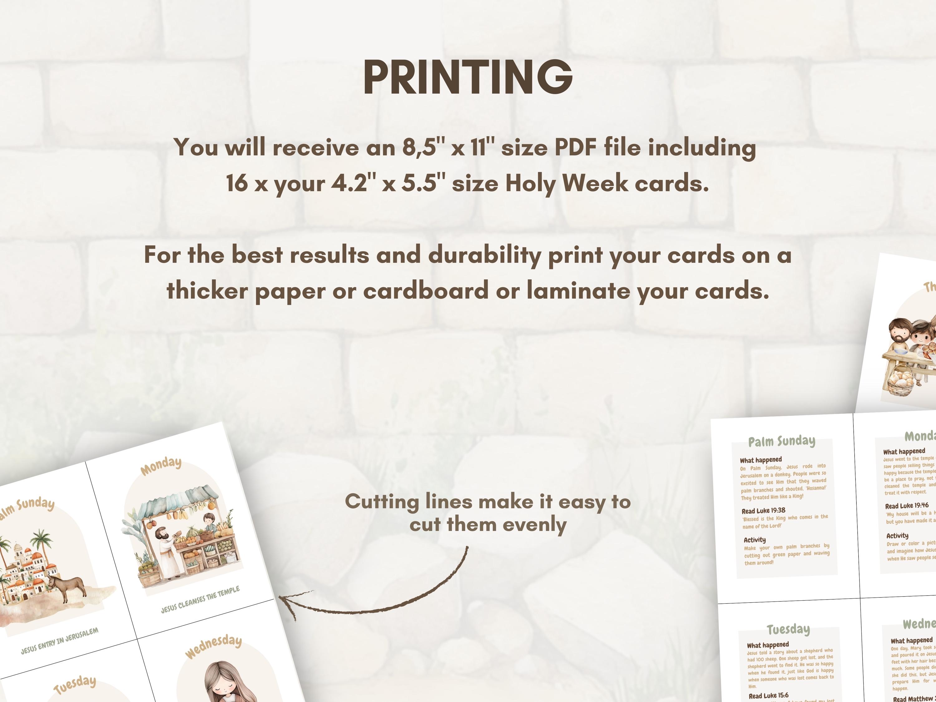 16 Holy Week Study Cards for Kids | Christian Easter Bible Verse and ...