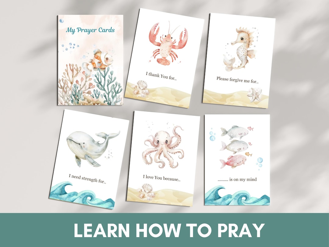 24 Learn How to Pray Cards for Kids | Prayer Prompts Activity ...
