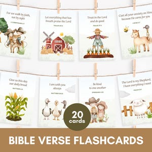 20 Bible Verse Flashcards | Educational Scripture Memory Cards ...