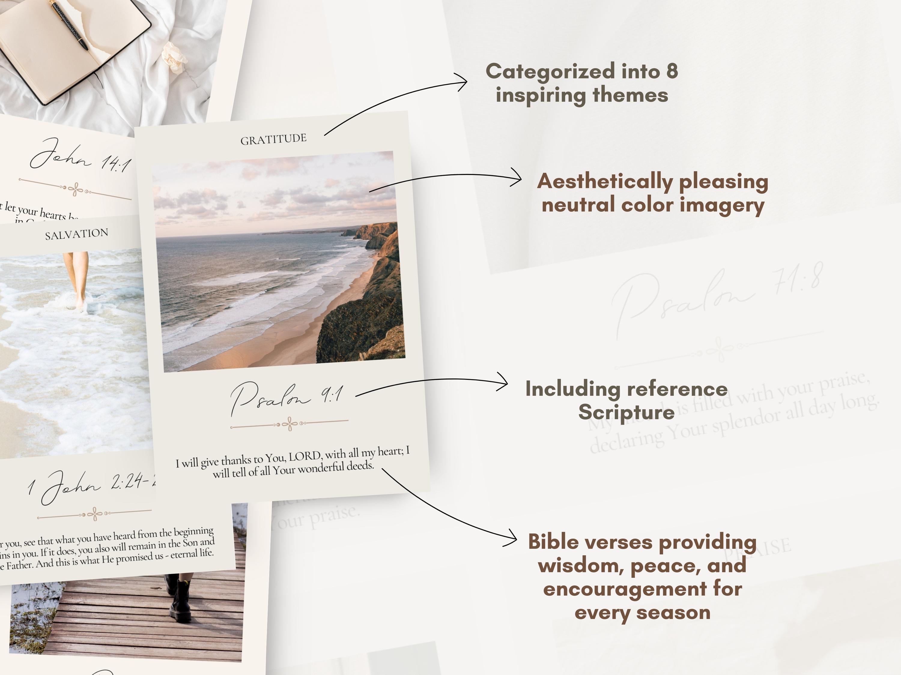 Encouraging NIV Bible Verse Memory Cards | 128 Christian Affirmation ...