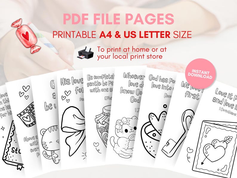 20 Valentine Bible Verse Coloring Pages | Christian Valentines Day ...