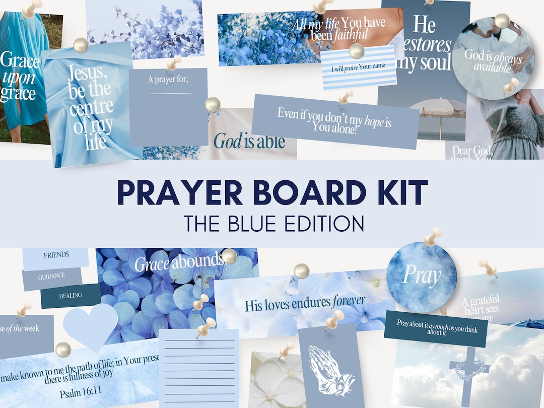 Blue Prayer Board Kit | the Blue Edition | Printable Prayer Vision ...