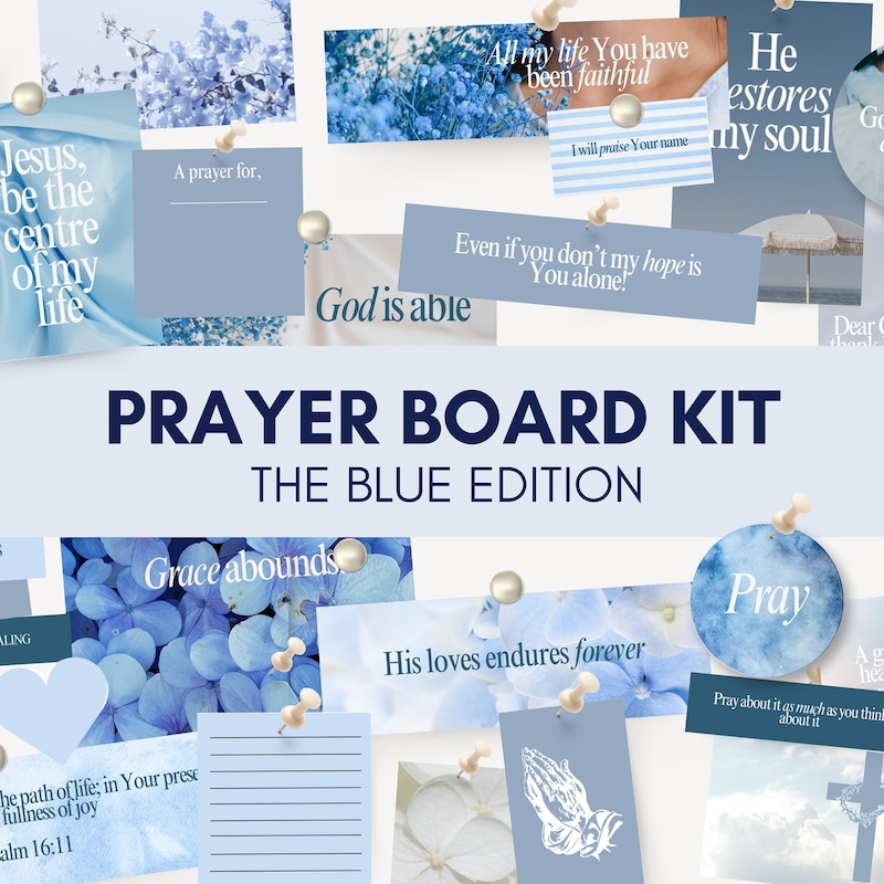 Prayer Board Shades of Blue - Etsy