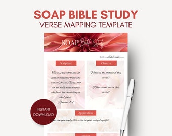 Verse Mapping Soap Bible Verse Study Bible Study Template Printable ...