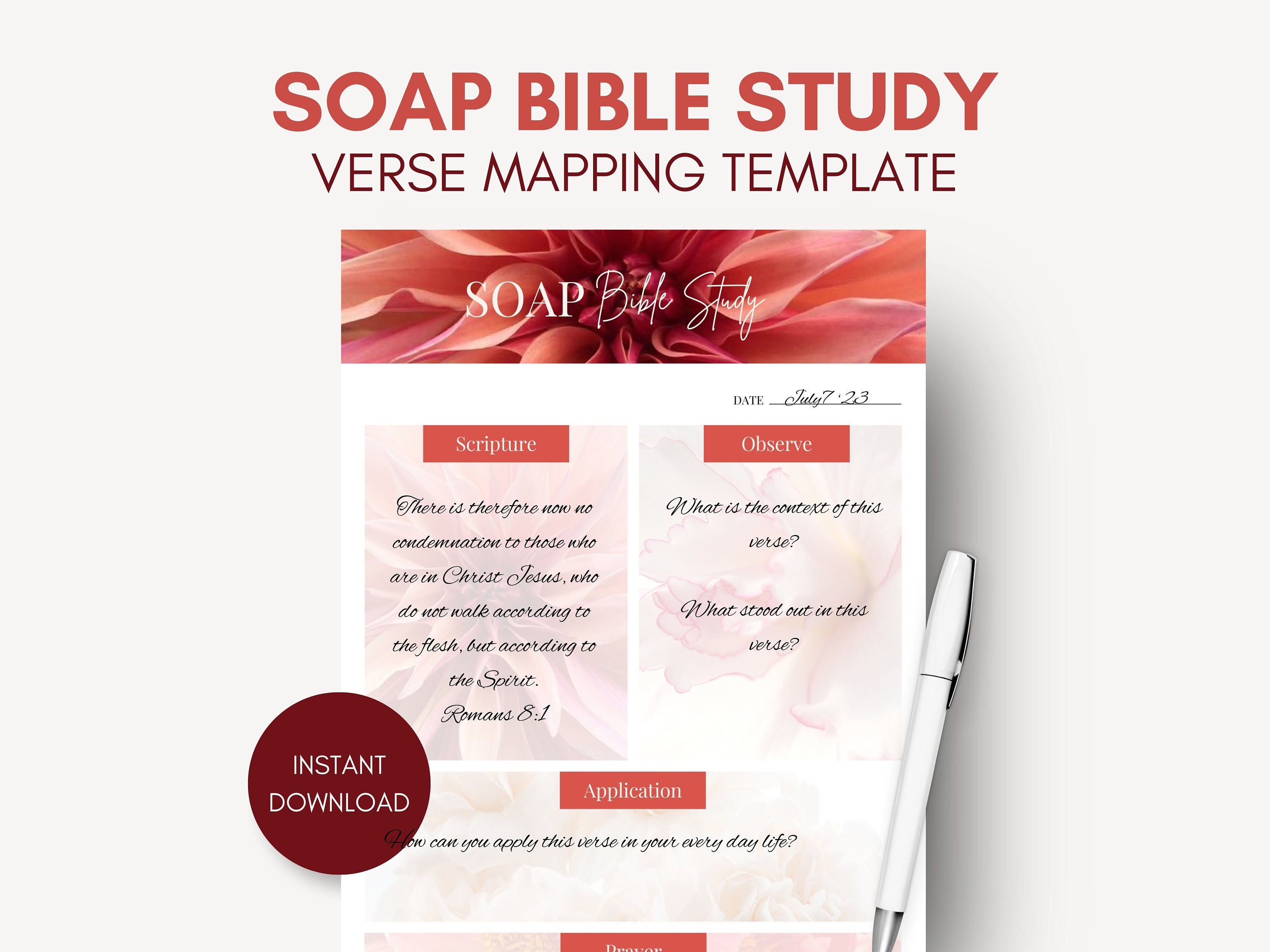 Verse Mapping | Soap Bible Verse Study | Bible Study Template ...