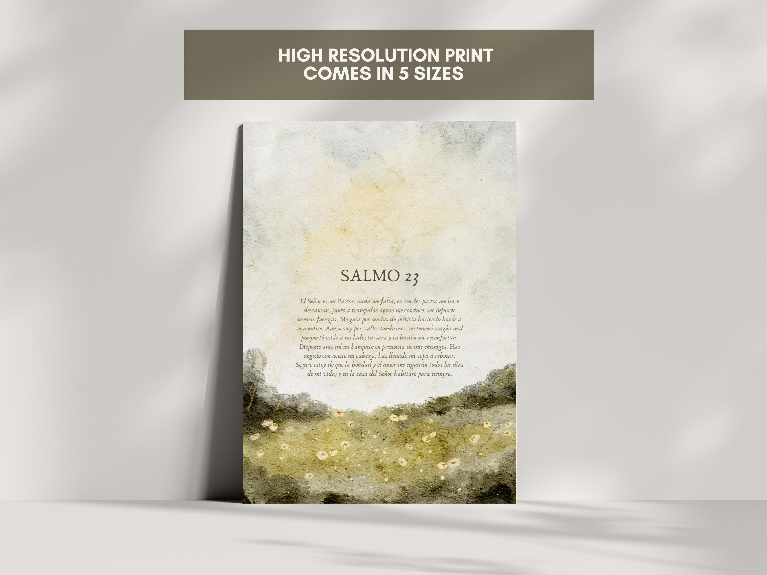 SPANISH - El Señor Es Mi Pastor, Salmo 23 Vintage Wall Art | Modern ...