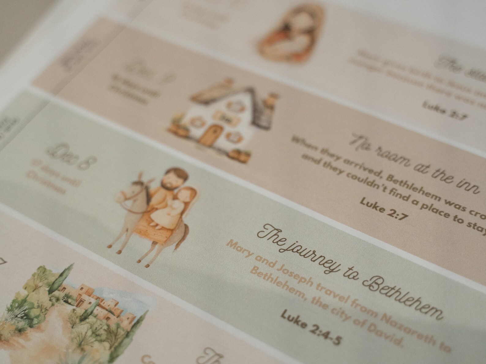 Christmas Countdown Paper Chain for Kids, Bible Verse Advent Calendar ...