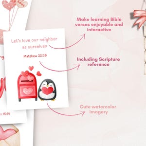 Christian Valentine Cards Set | Valentines Day Scripture Greeting Cards ...