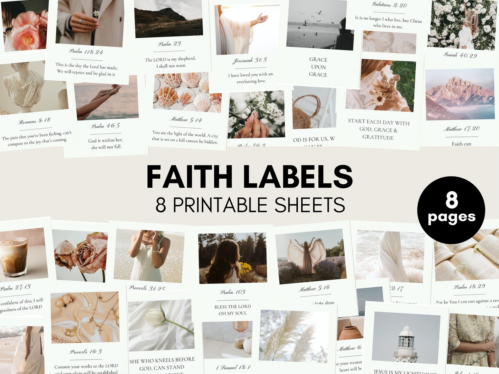 Faith Labels Digital | Junk Journal | Printable Scripture Scraps ...