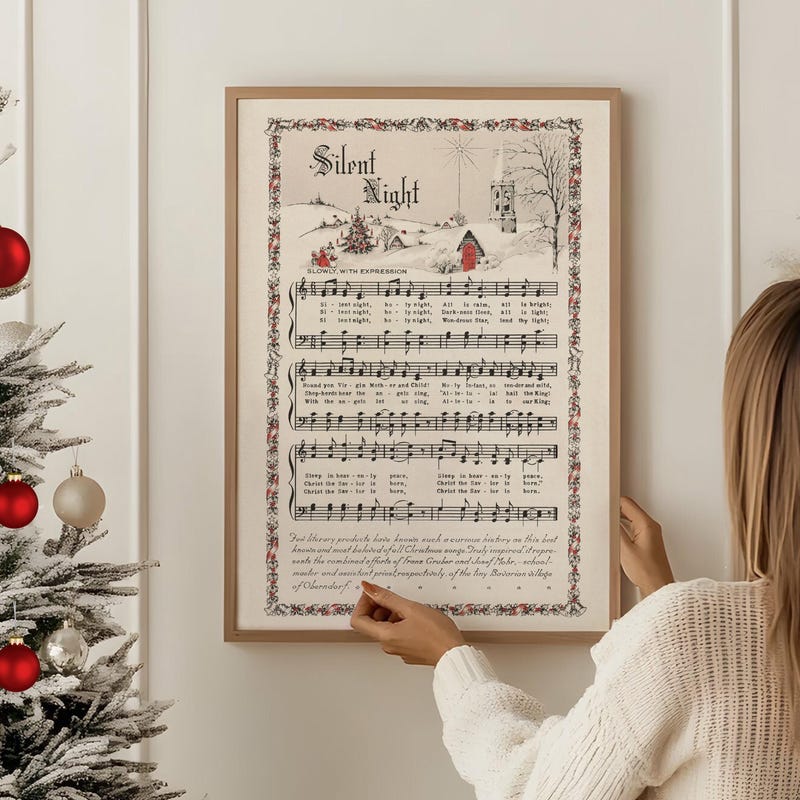 Silent Night Wall Decor - Etsy